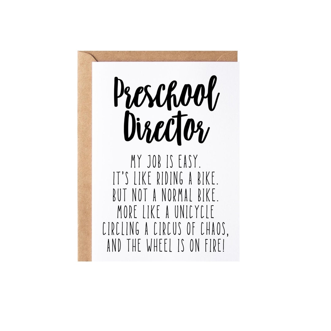 Preschool Director Gift, Card | Funny Preschool Director Thank You ...