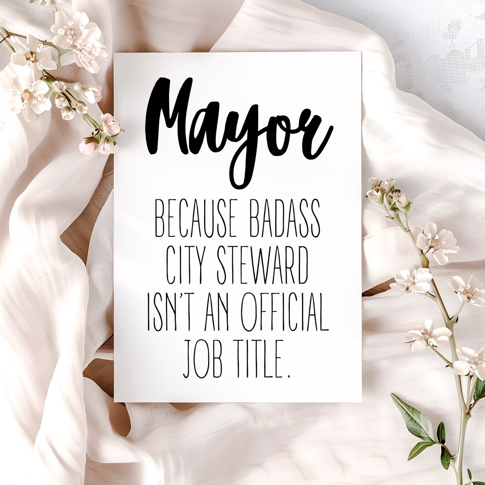 Mayor Gift, Card | Funny City Mayor Thank You Appreciation Gift Idea ...