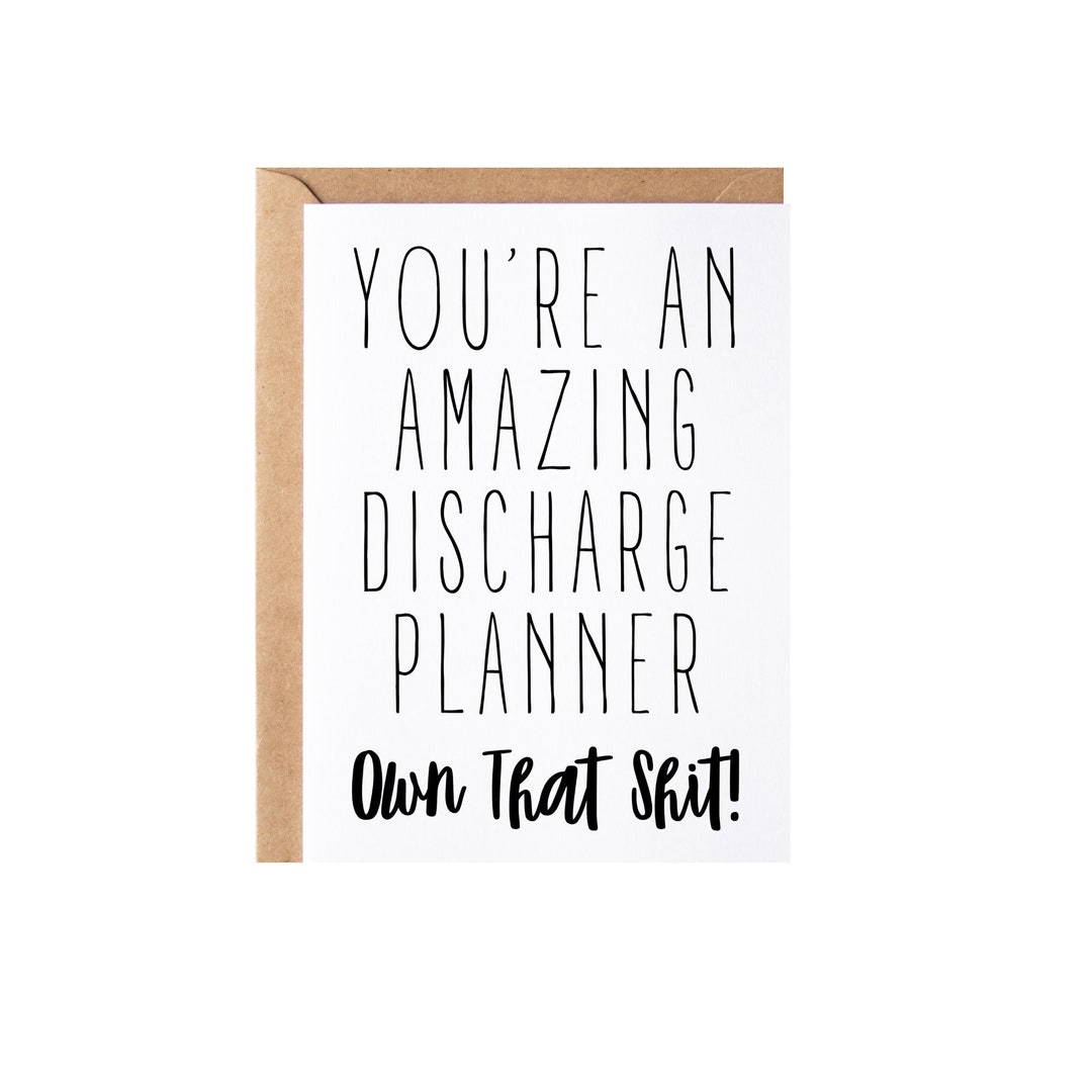 Discharge Planner Gift, Card | Funny Discharge Planner Thank You ...