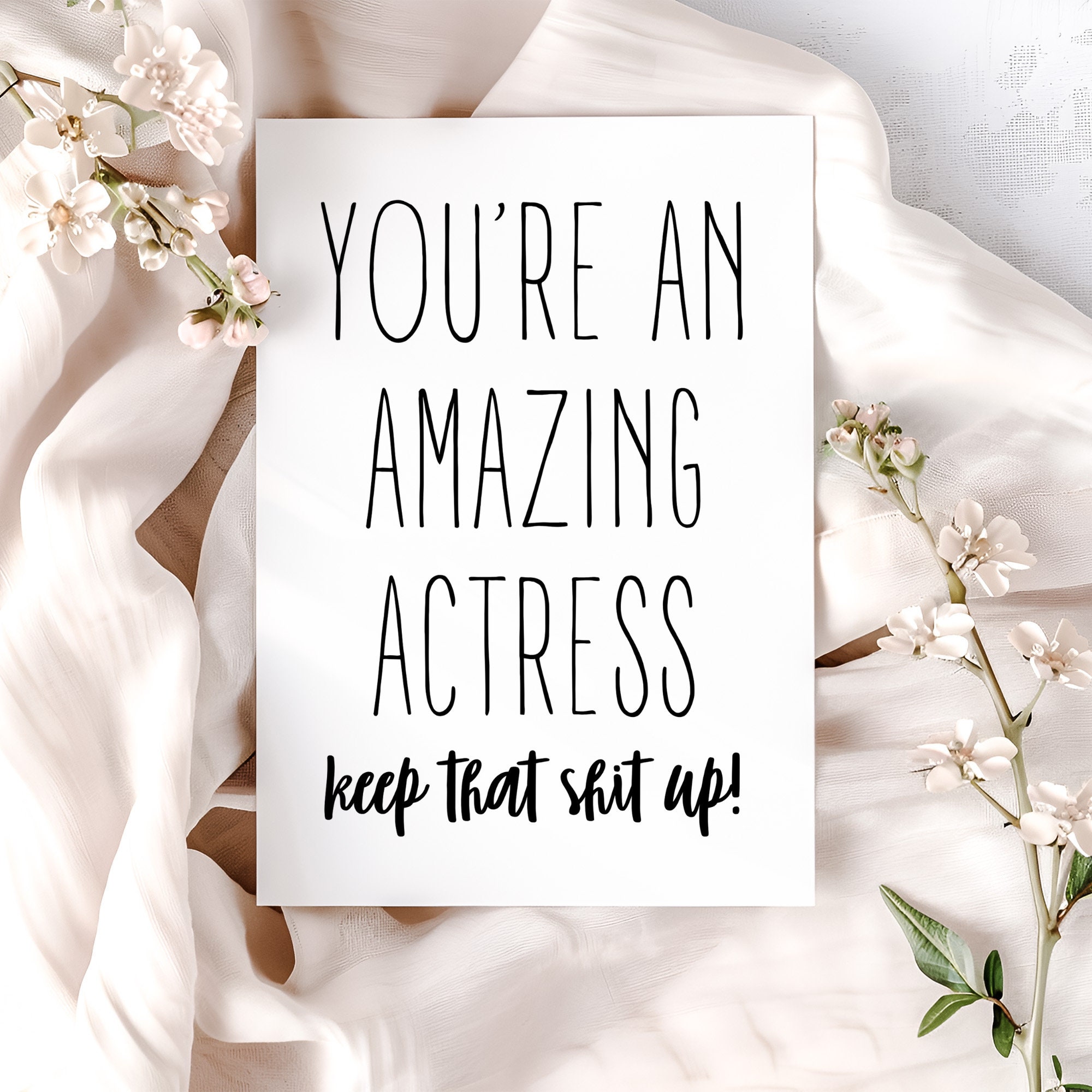 Actress Gift, Card | Funny Actress Birthday + Christmas Present Idea ...