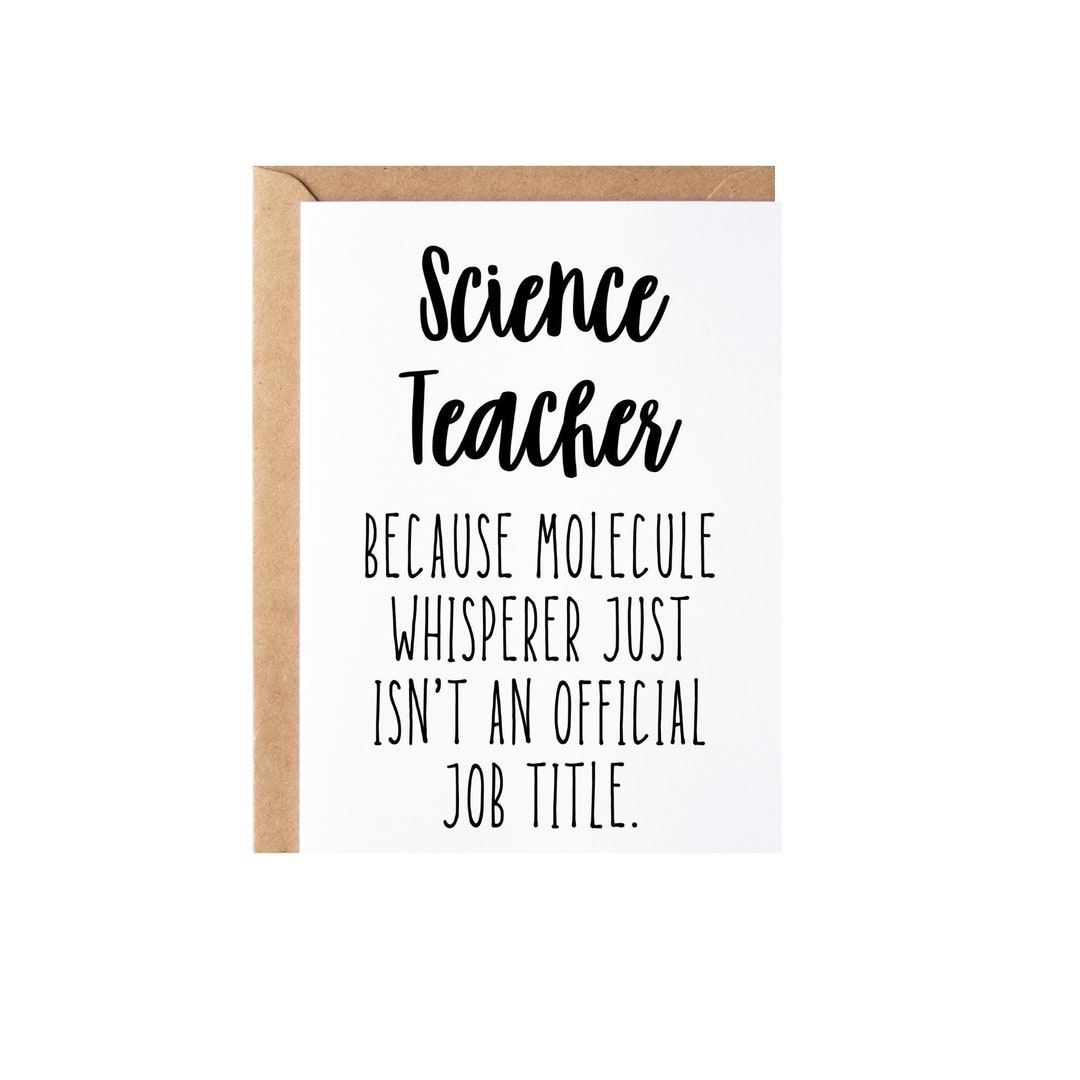 Science Teacher Gift, Card | Funny Science Teacher Thank You ...