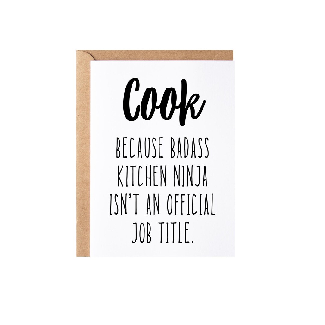 Cook Gift, Card | Funny Cook Thank You Appreciation Present Idea ...