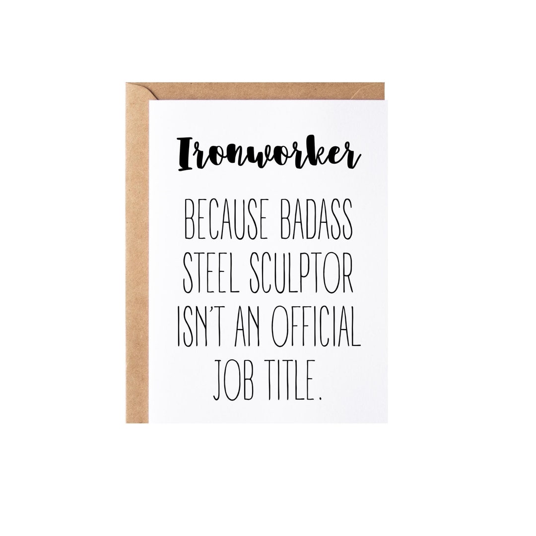 Ironworker Gift, Card | Funny Ironworker Thank You Appreciation Present ...