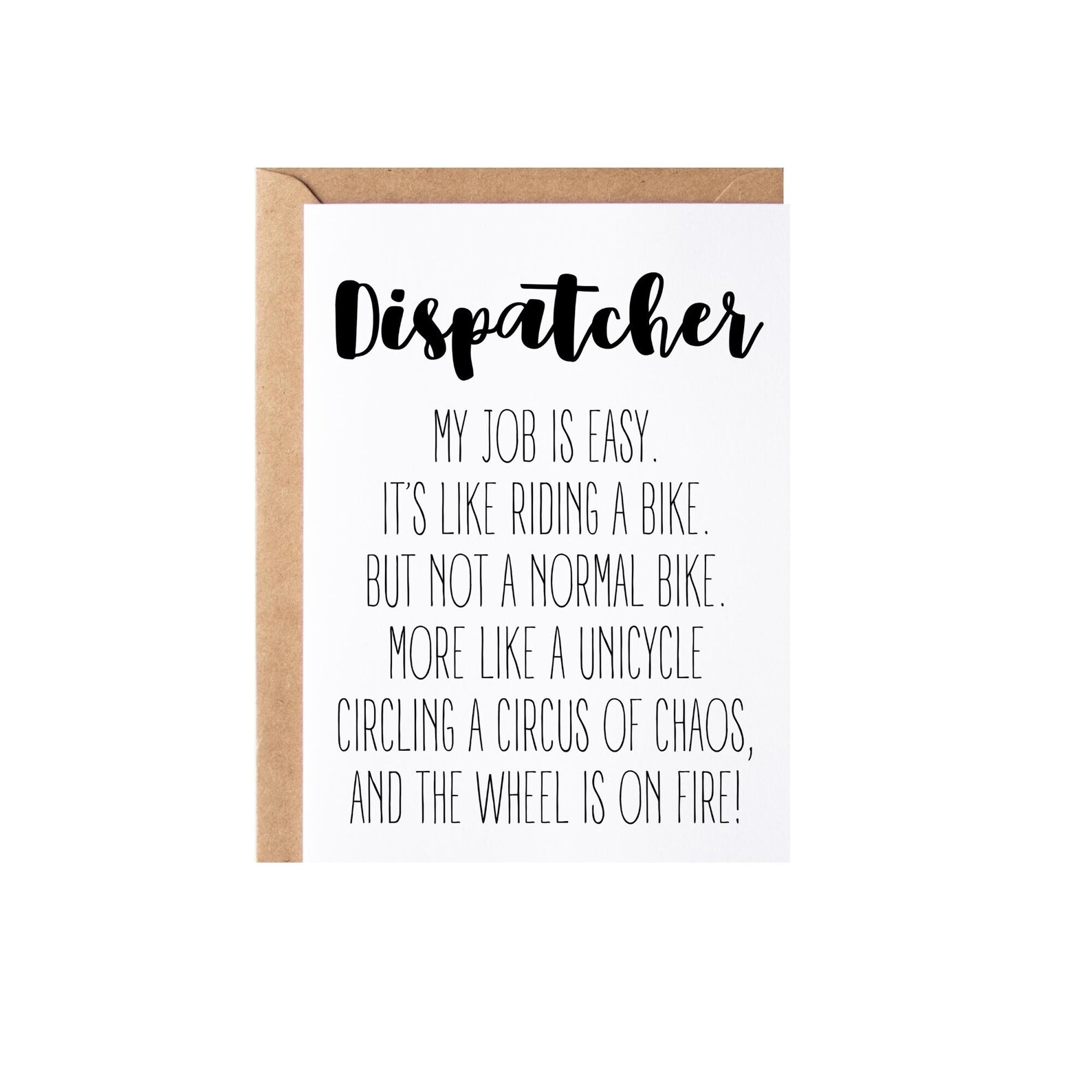 Dispatcher Gift, Card | Funny Dispatcher Thank You Appreciation Present ...