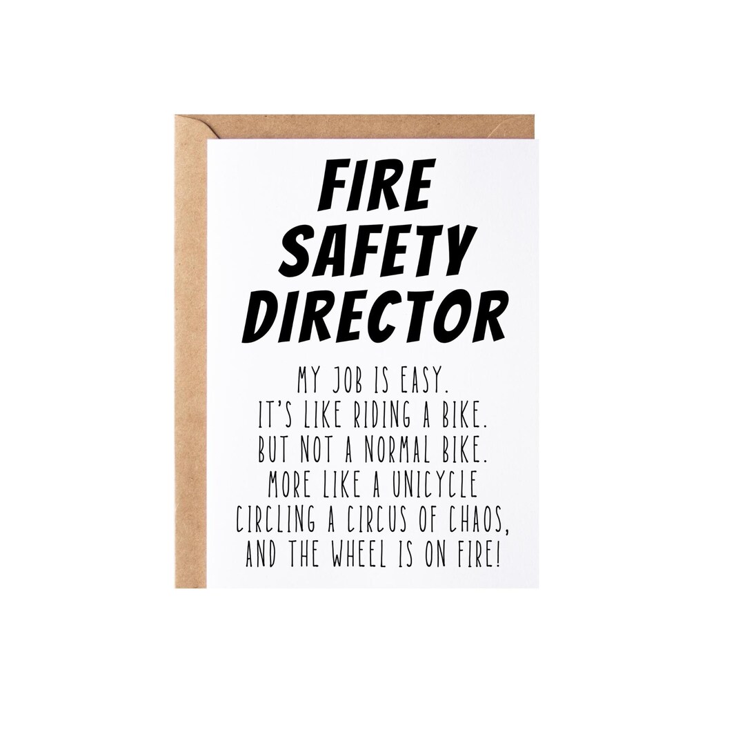 Fire Safety Director Gift, Card | Funny Fire Safety Director Thank You ...