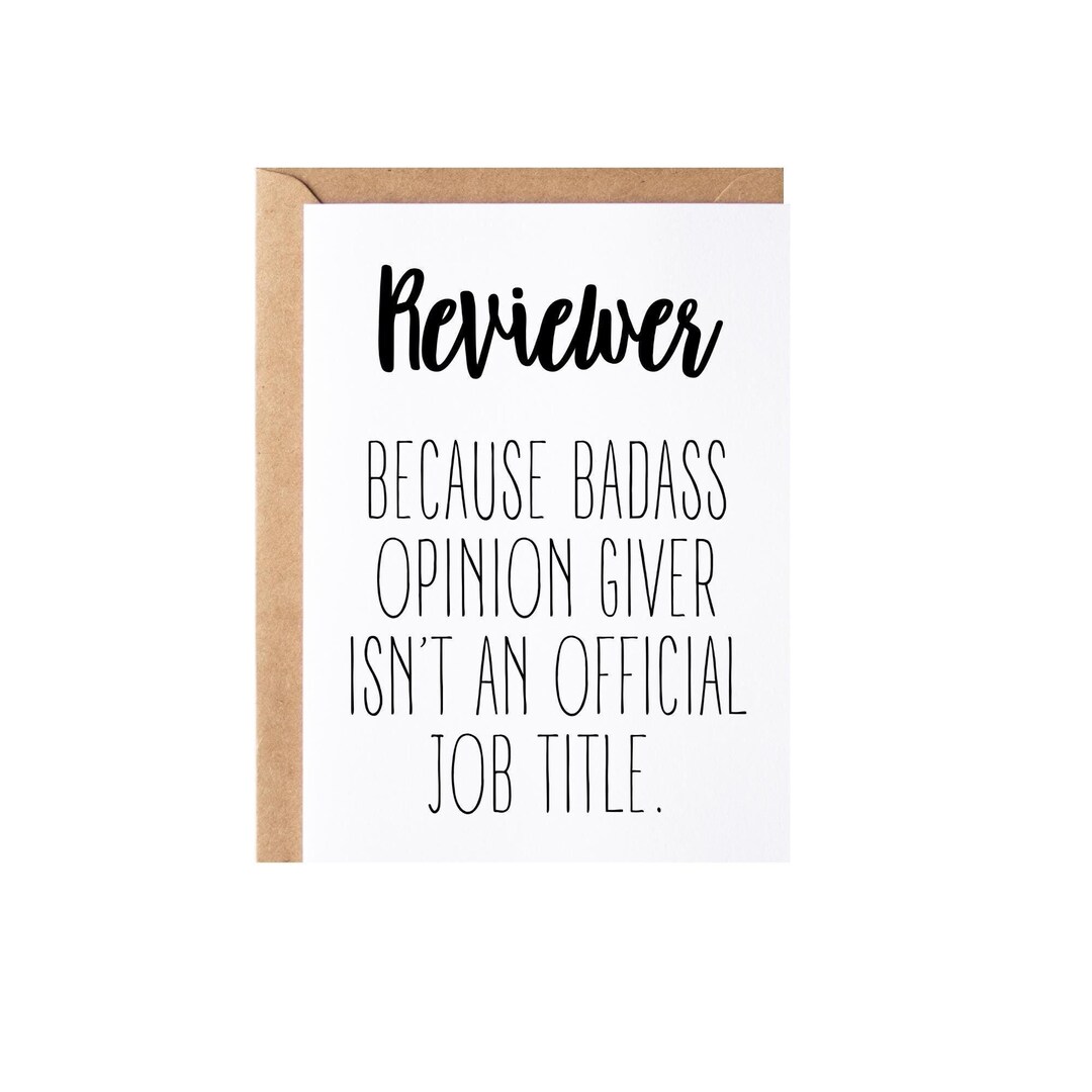 Reviewer Gift, Card | Funny Reviewer Thank You Appreciation Present ...