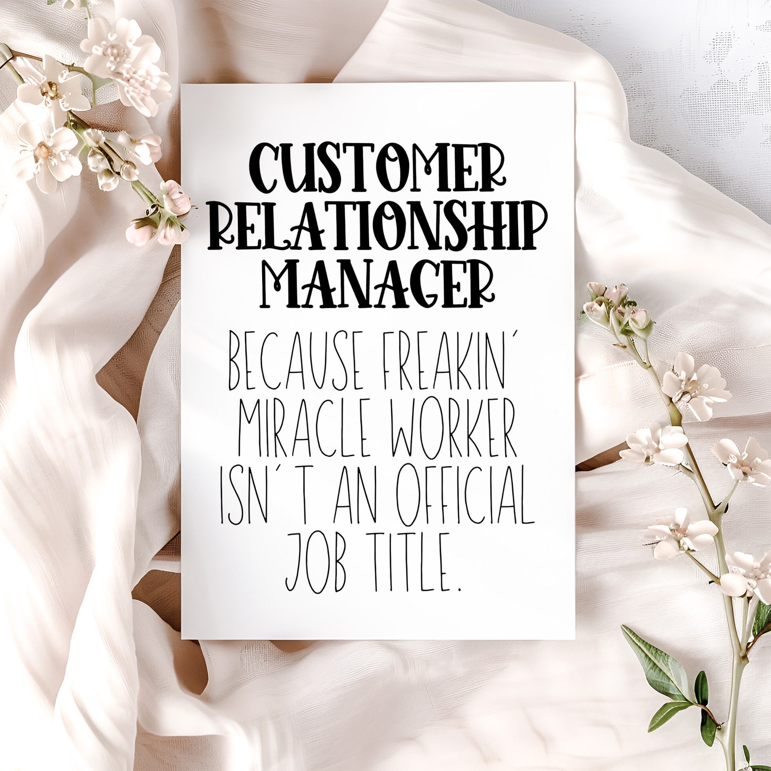 CRM Gift, Card | Funny Customer Relationship Management Thank You ...