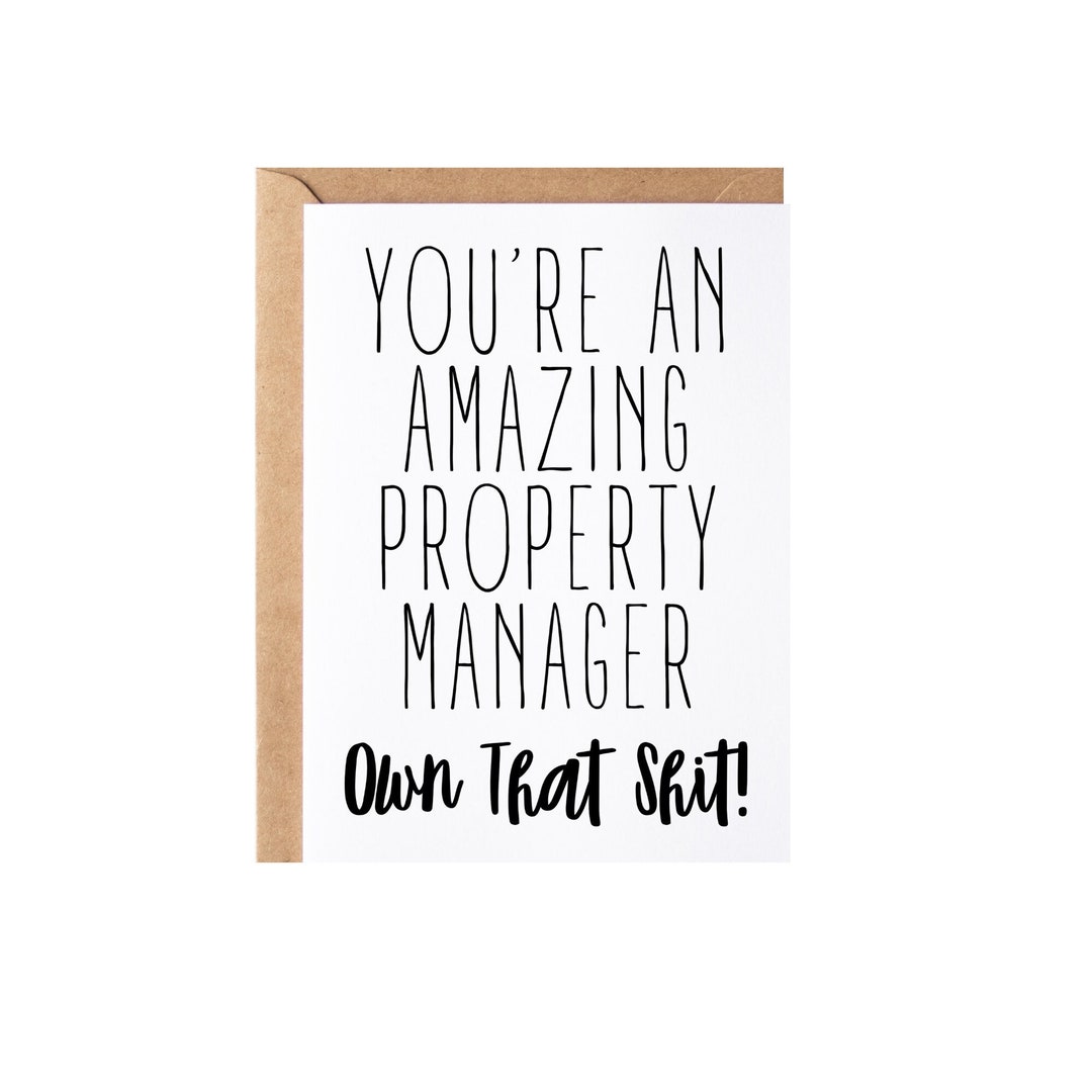 Property Manager Gift, Card | Funny Property Management Thank You ...