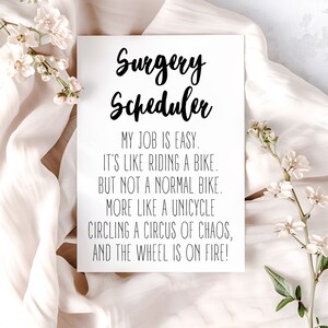 Surgery Scheduler Gift, Card | Funny Surgery Scheduler Appreciation ...