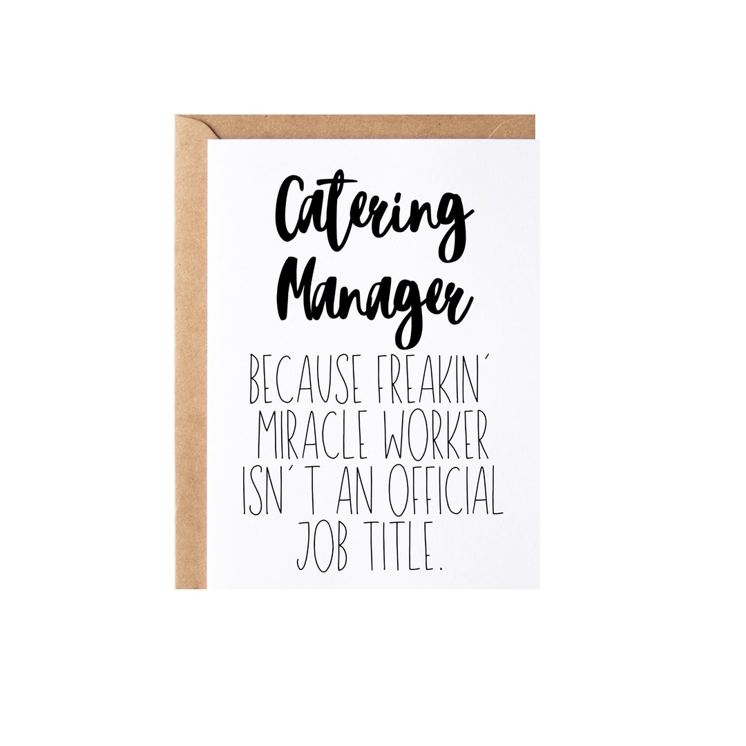Catering Manager Gift, Card | Funny Catering Manager Thank You ...