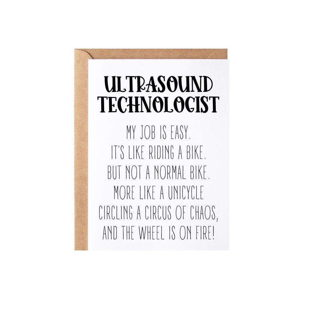 Ultrasound Technologist Gift, Card | Funny Ultrasound Tech Thank You ...