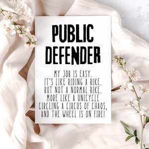 Public Defender Gift, Card | Funny Public Defender Thank You ...