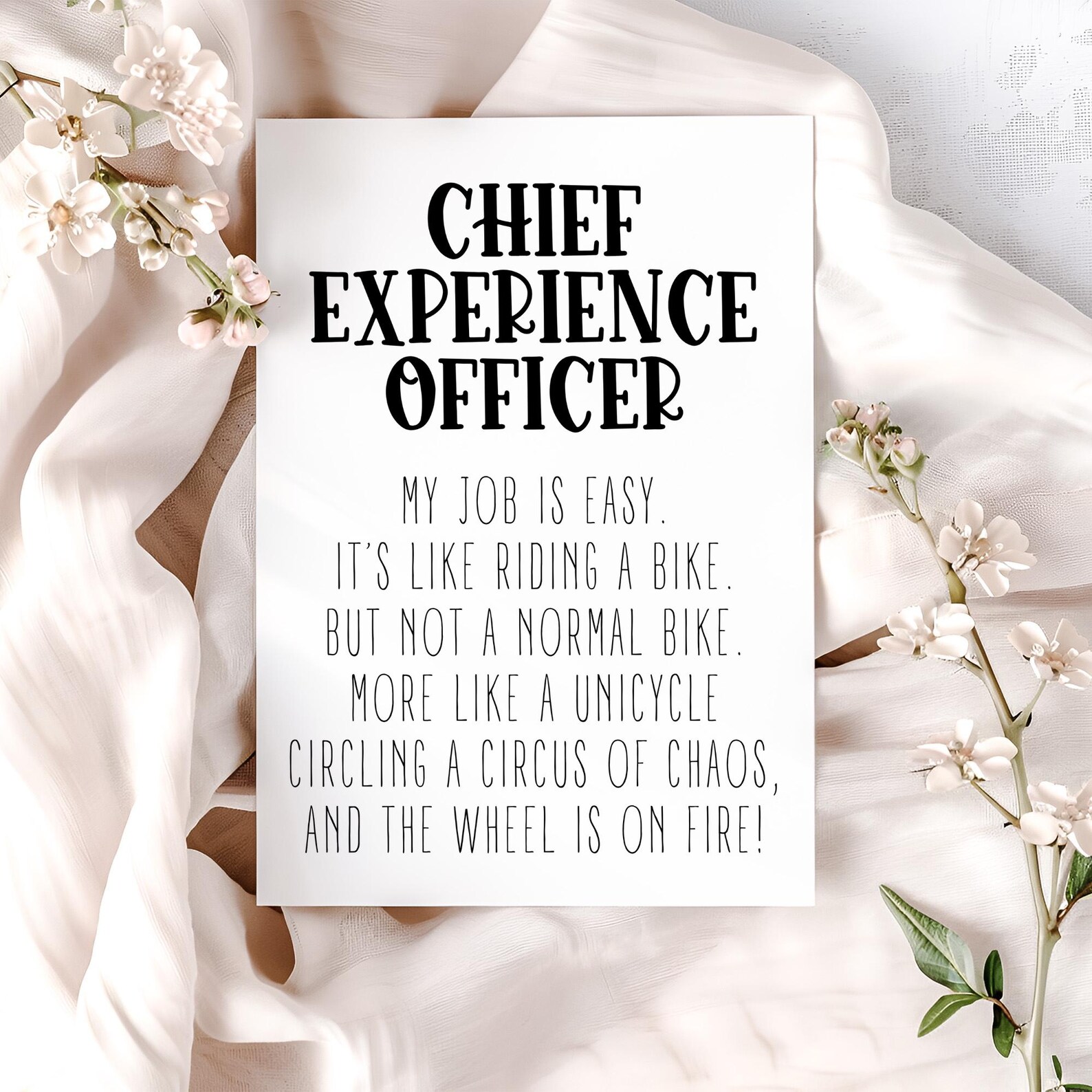 Chief Experience Officer Gift, Card | Funny Chief Experience Officer ...
