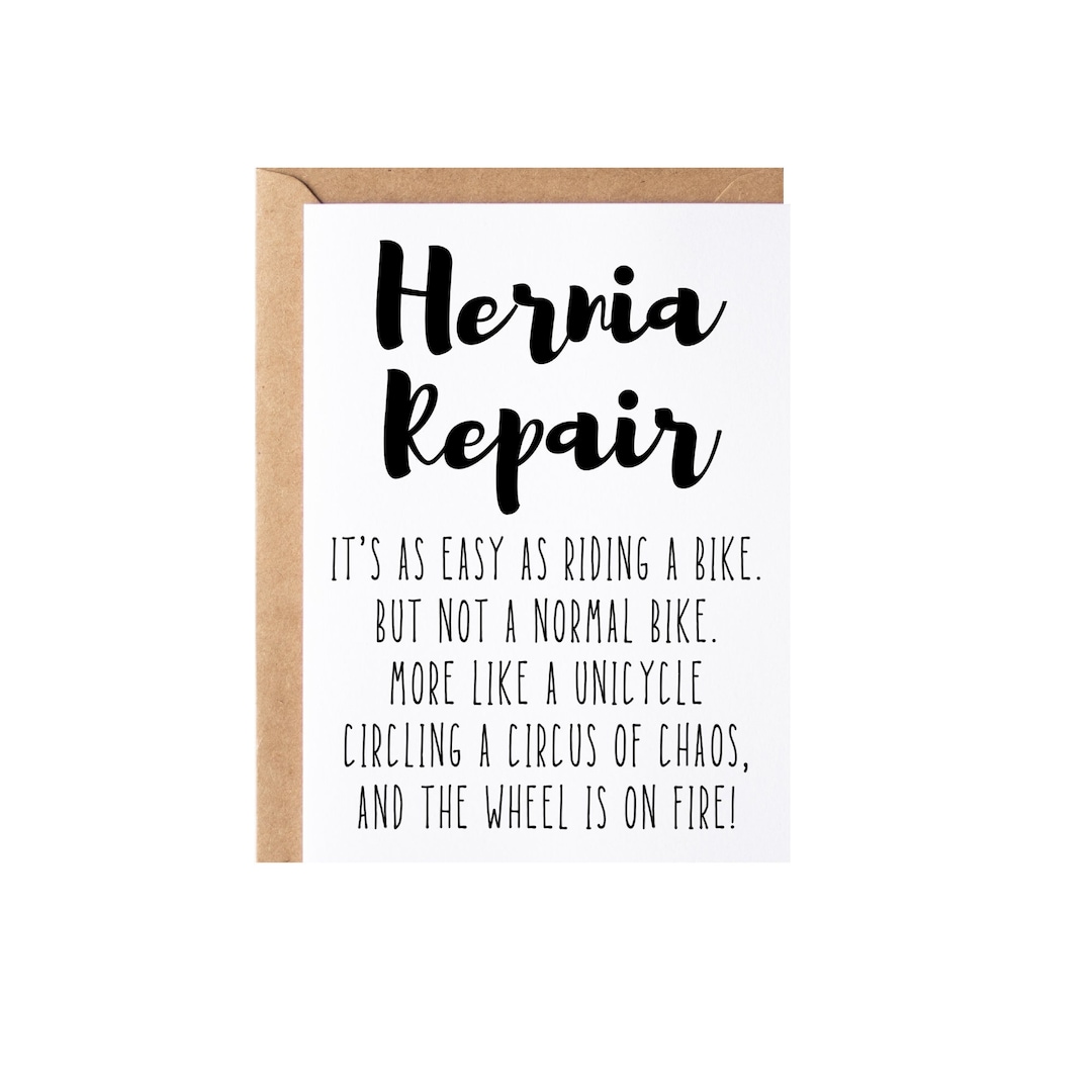 Hernia Repair Surgery Card, Hernia Operation Recovery Gift Idea | Get ...
