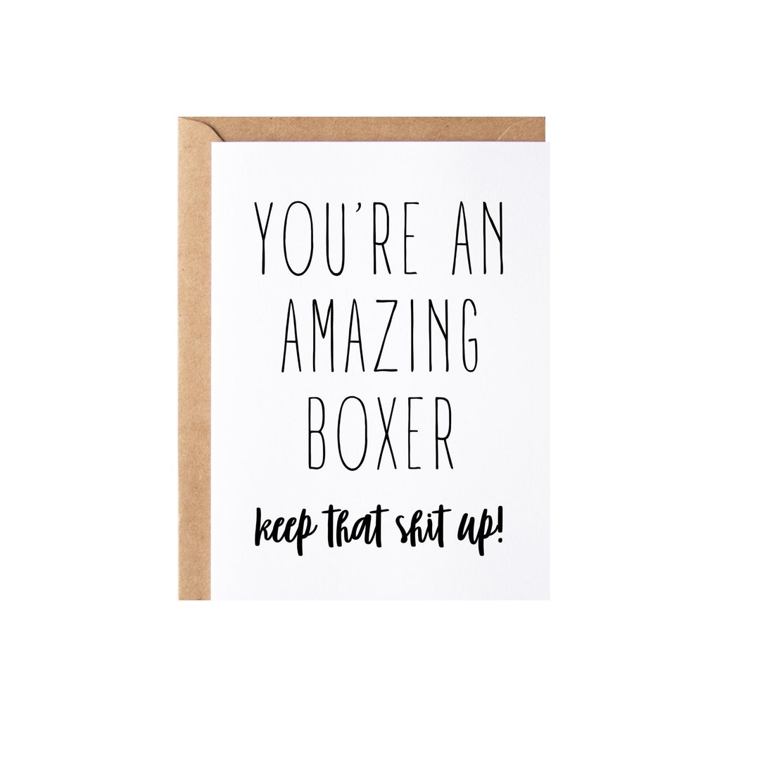 Boxer Gift, Card | Funny Boxing Present Idea From Friends and Coach ...