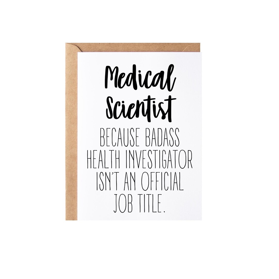 Medical Scientist Gift, Card | Funny Medical Scientist Thank You ...