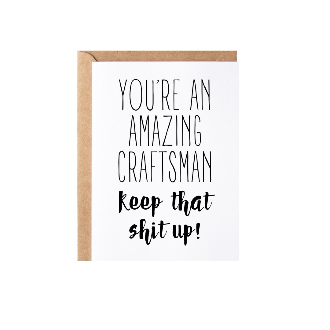 Craftsman Gift, Card | Funny Craftsman Thank You Appreciation Present ...