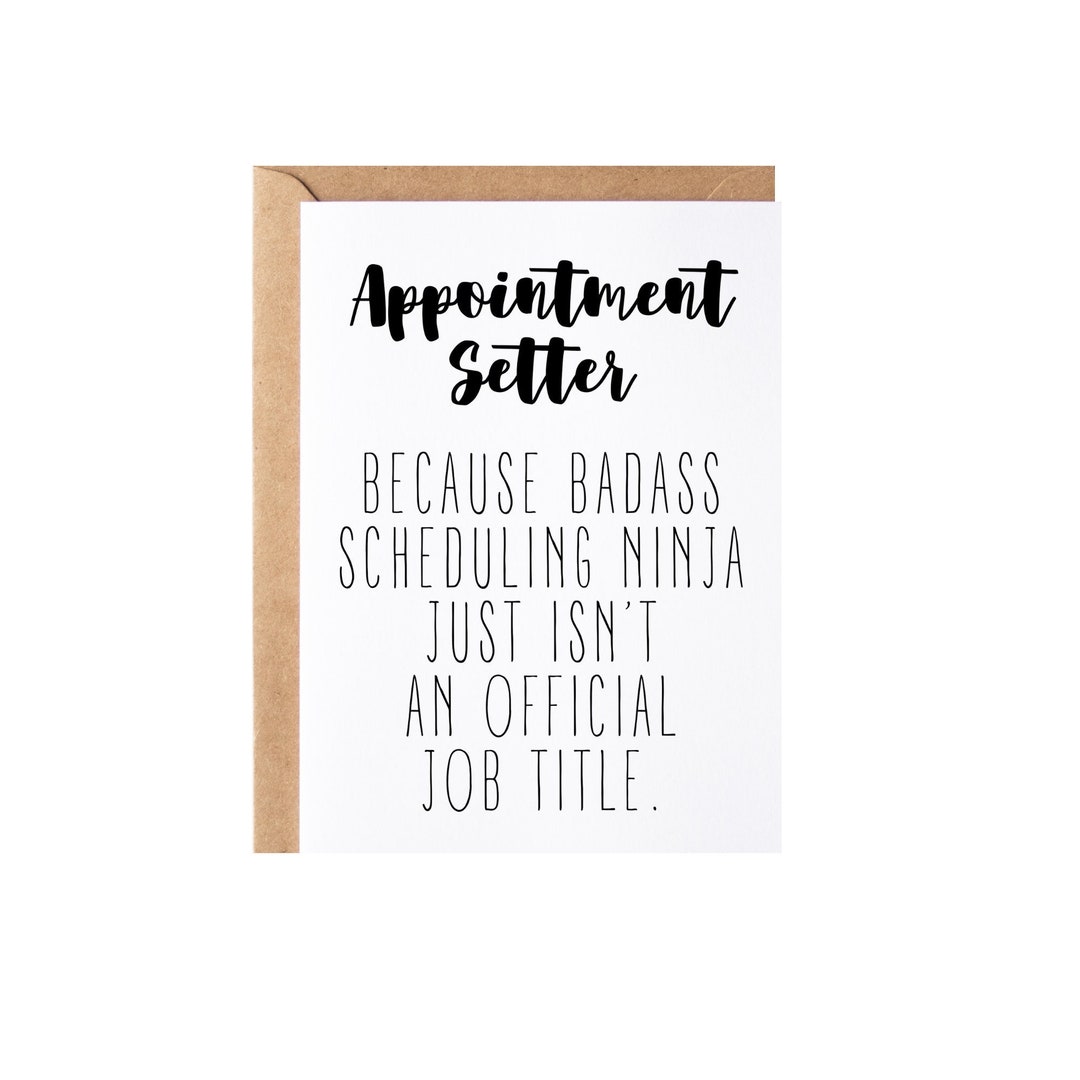 Appointment Setter Gift, Card | Funny Appointment Setter Appreciation ...