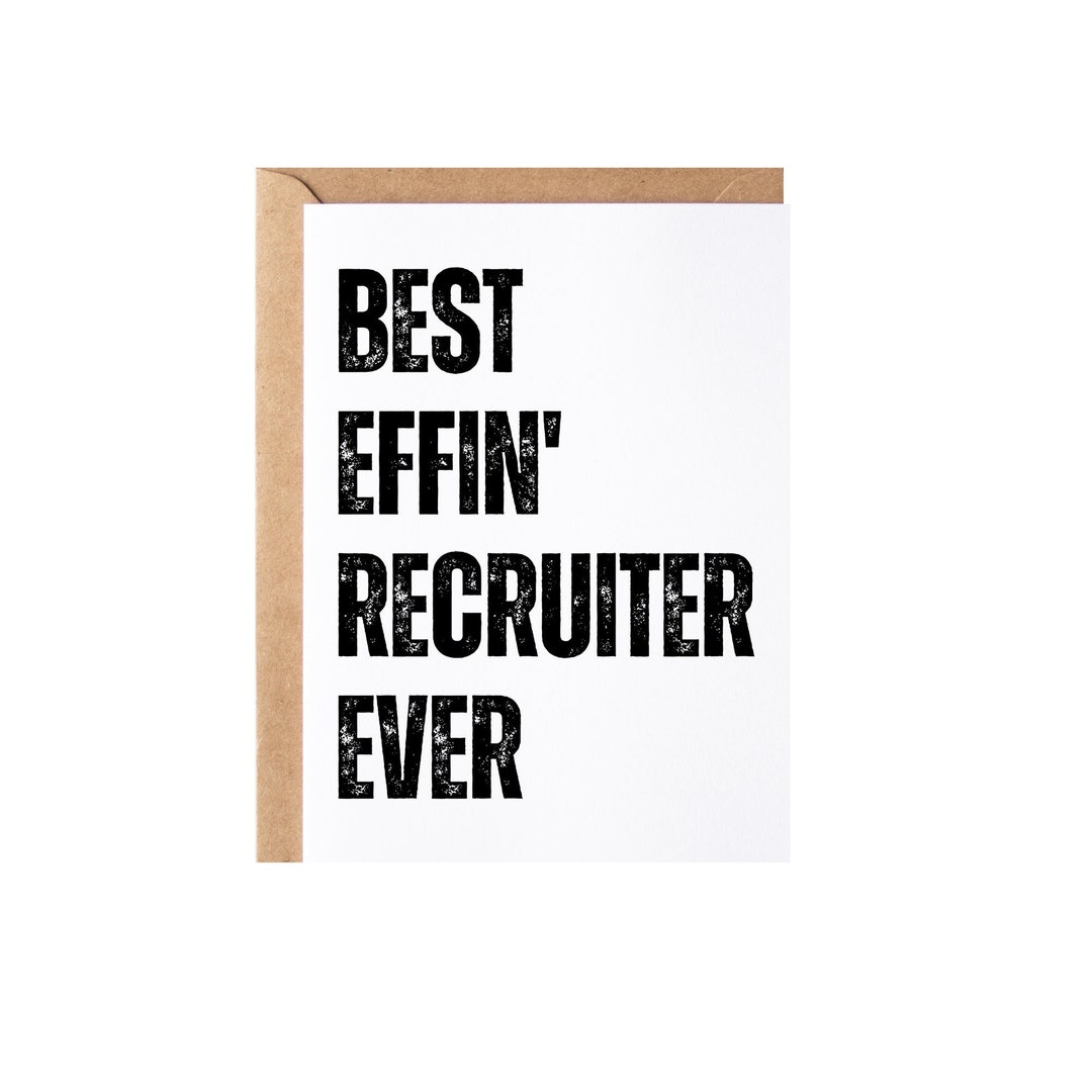Recruiter Gift, Card Funny Recruiter Thank You Gift Idea, Recruiter ...
