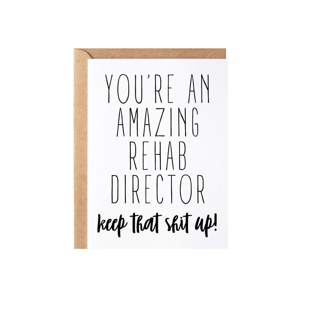 Rehab Director Gift, Card | Funny Rehabilitation Director Present Idea ...