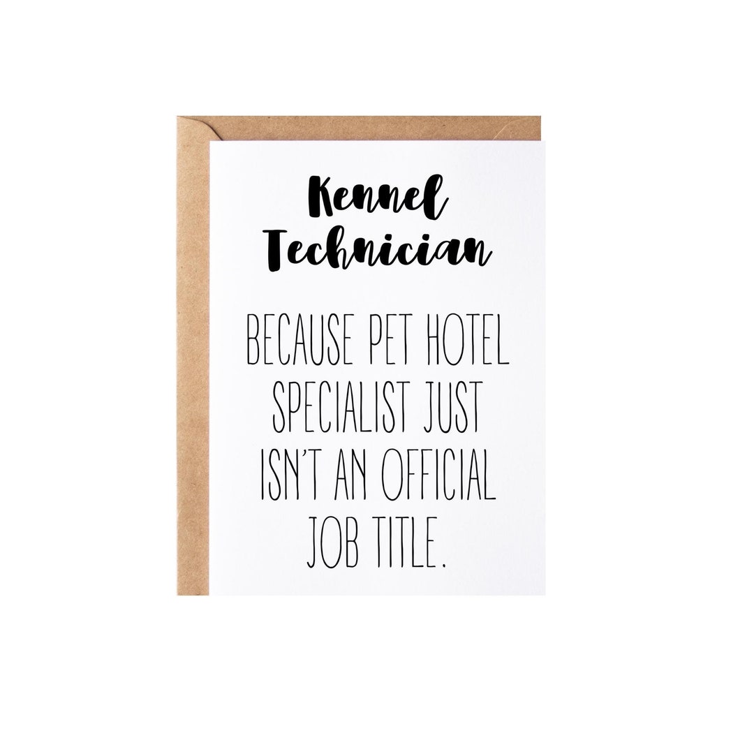 Kennel Technician Gift, Card | Funny Kennel Technician Thank You ...