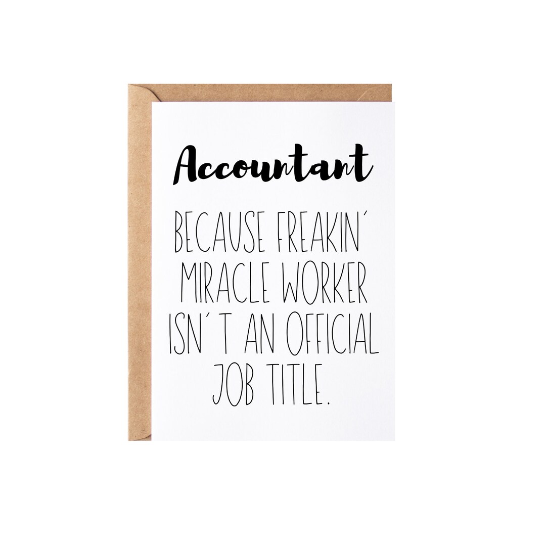 Accountant Gift, Card | Funny Accountant Thank You Present Idea ...