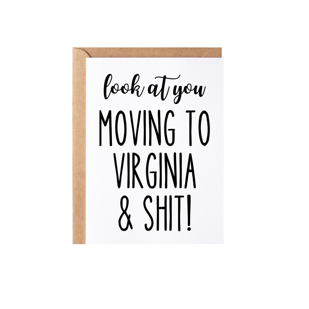 Moving to Virginia Gift - Friend and Coworker Relocation Goodbye Moving ...