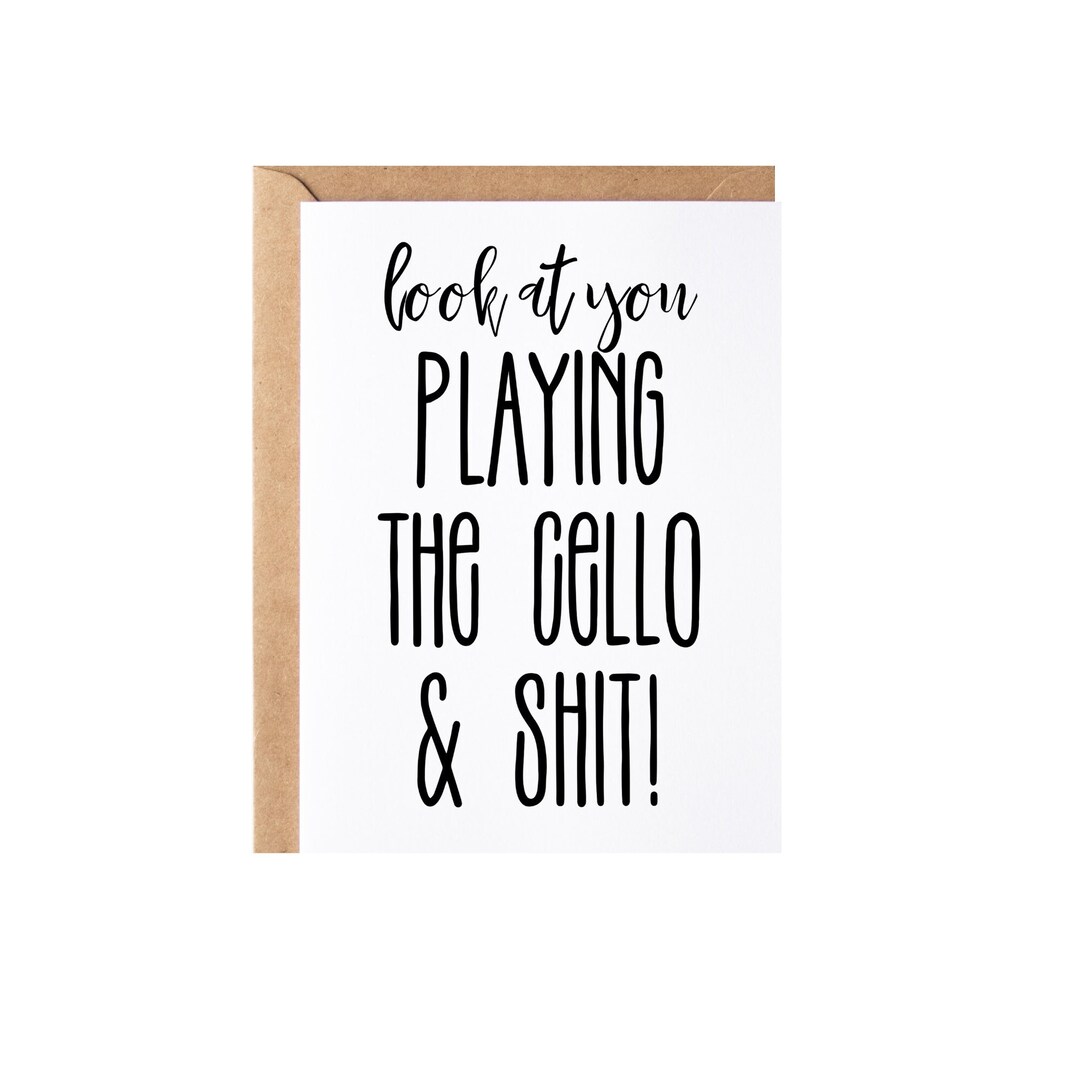 Cello Player Gift, Card | Funny Cellist Present Idea From Friends and ...