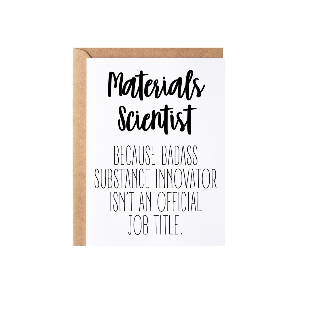 Materials Scientist Gift, Card | Funny Materials Scientist Thank You ...