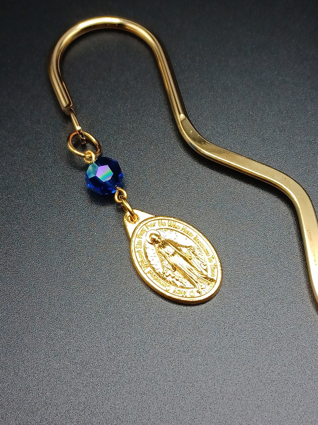 Gold Bookmark, Miraculous Medal, Jewelry Bookmark, Book Accessories for ...