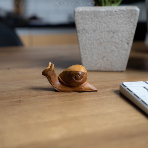 Snail Wooden Carving 2 Inch / 5 Cm Snail Statue Snail - Etsy