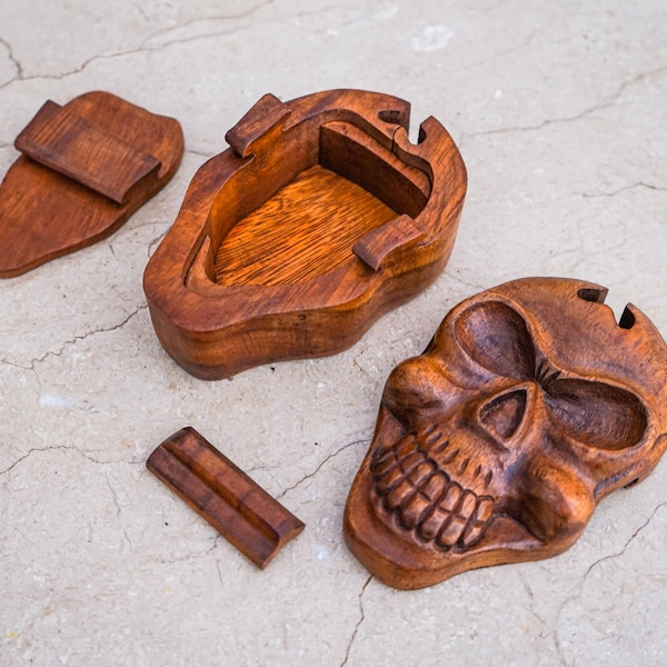 Wooden Skulls - Etsy