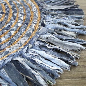 Boho Rug, Denim Rug, Fun Colorfull Rug, Chindi Rug, Multi Color Rug ...