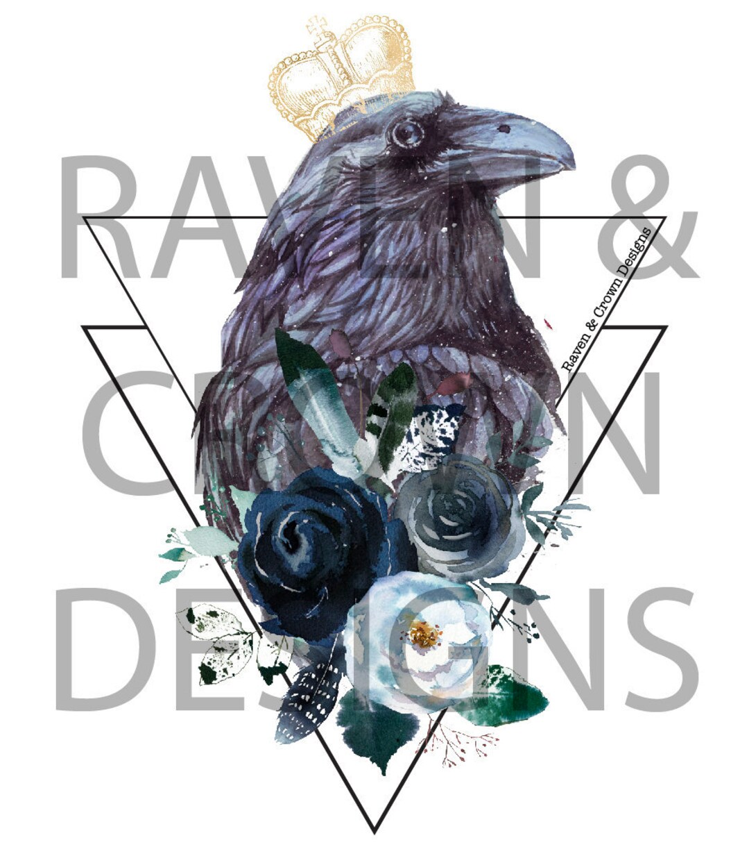 Raven & Crown Designs Logo Printable - Etsy