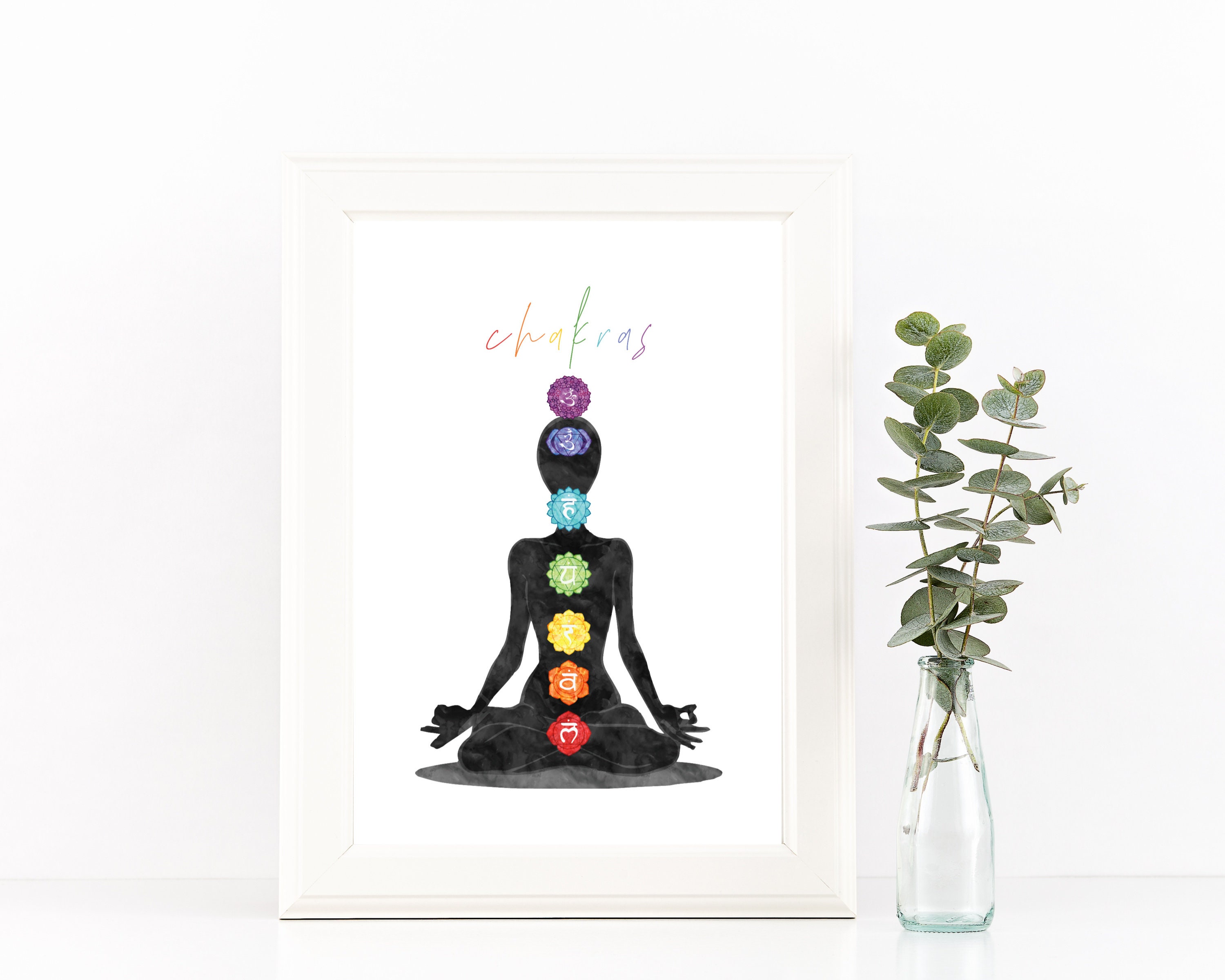 Chakra Printable / Spiritual / Chakra Poster / Chakra Symbols Wall Art ...
