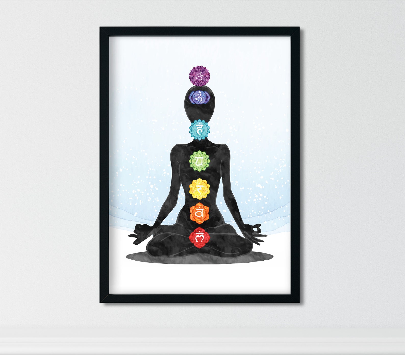 Chakra Yoga Poses Poster, Chakra Alignment DIGITAL DOWNLOAD, Chakra ...
