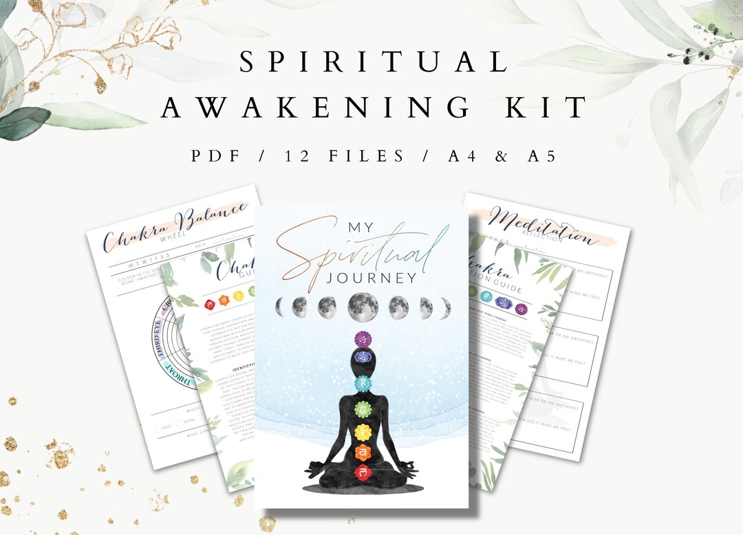 Spiritual Awakening Bundle, Spiritual Journal Kit, Meditation Journal ...