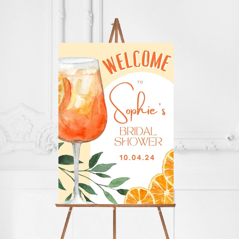 EDITABLE Spritz Themed Bridal Shower Welcome Sign Template, Edit in ...