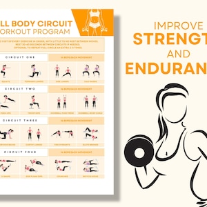 Full Body Circuit Workout Template | Printable Fitness Program ...
