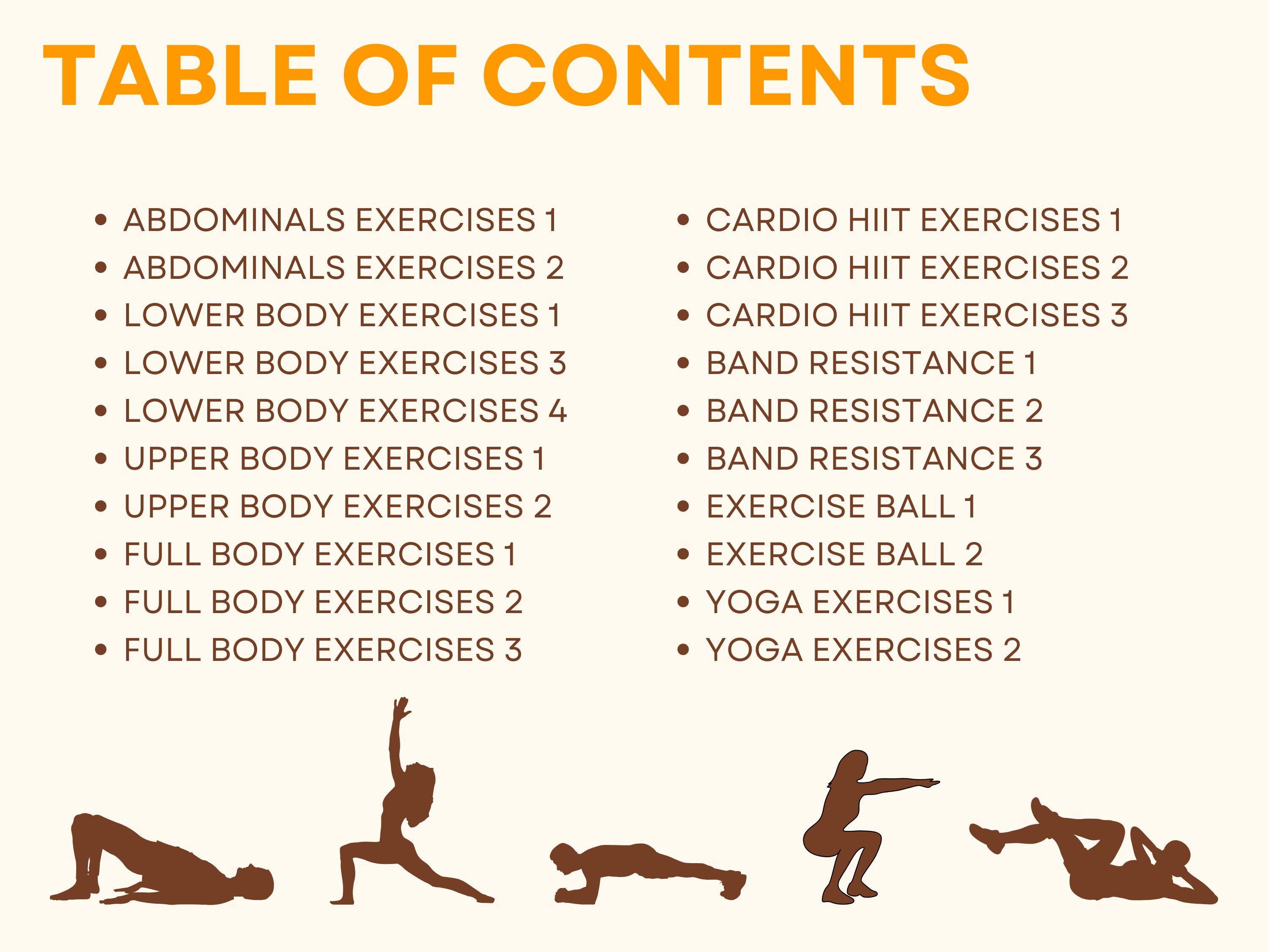 Fitness Exercises Guide & Tips, Full Body Exercises, Abs, Upper Body ...