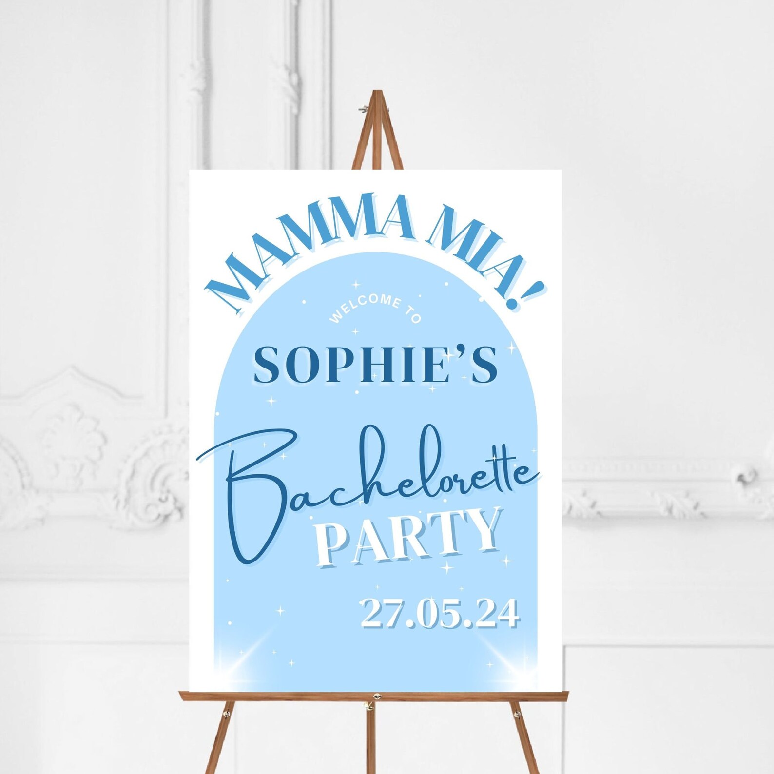 MAMMA MIA Bridal Welcome Sign, Editable Bridal Templates, Bachelorette ...