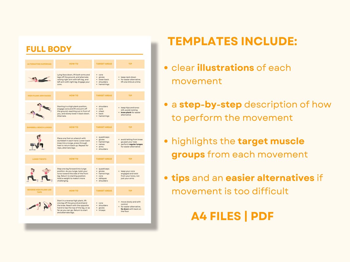 Full Body Shredding Workout Printables | Total Body Strength & Toning ...
