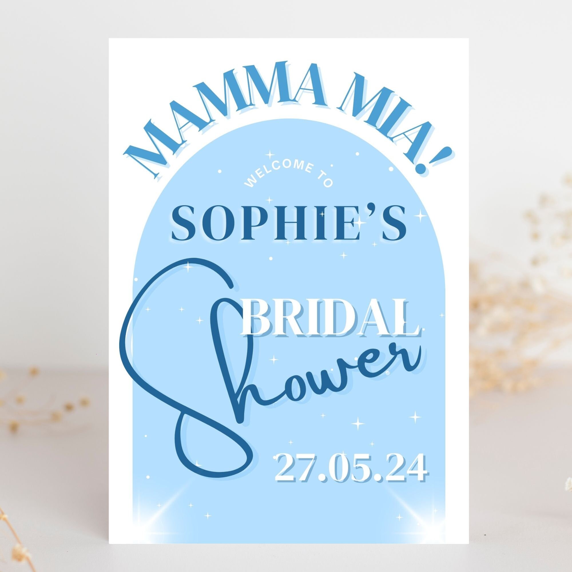 MAMMA MIA Bridal Welcome Sign, Editable Bridal Templates, Bachelorette ...