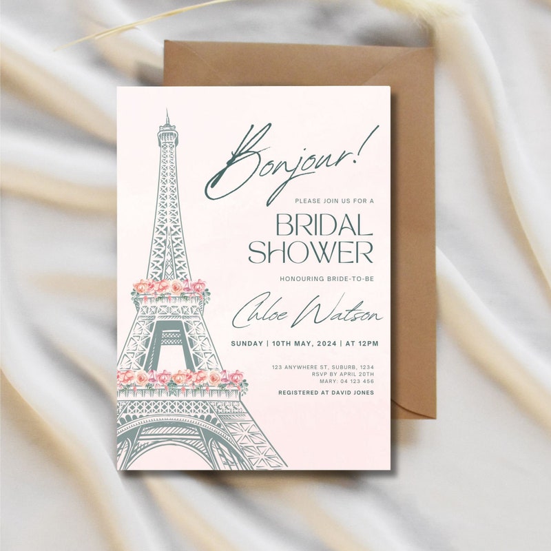 Paris Invitation - Etsy