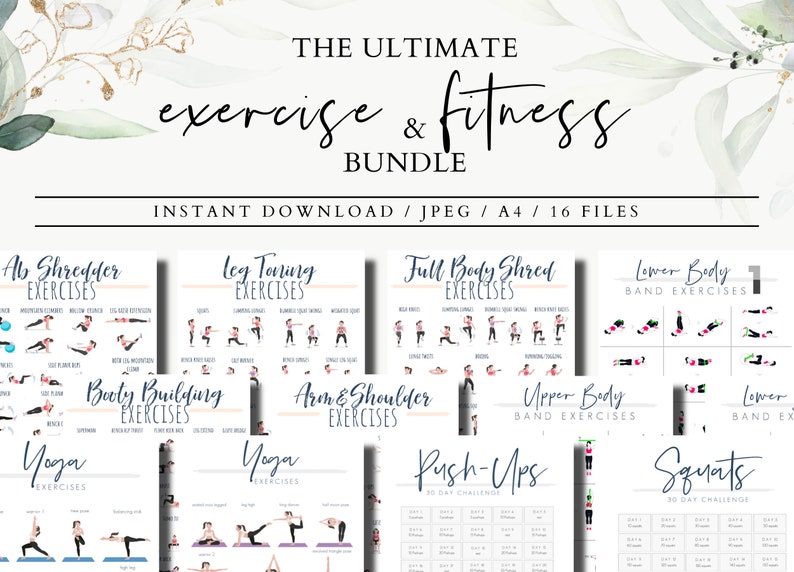 Ultimate Exercise and Fitness Bundle, Body Shred Exercises, Weight-loss ...