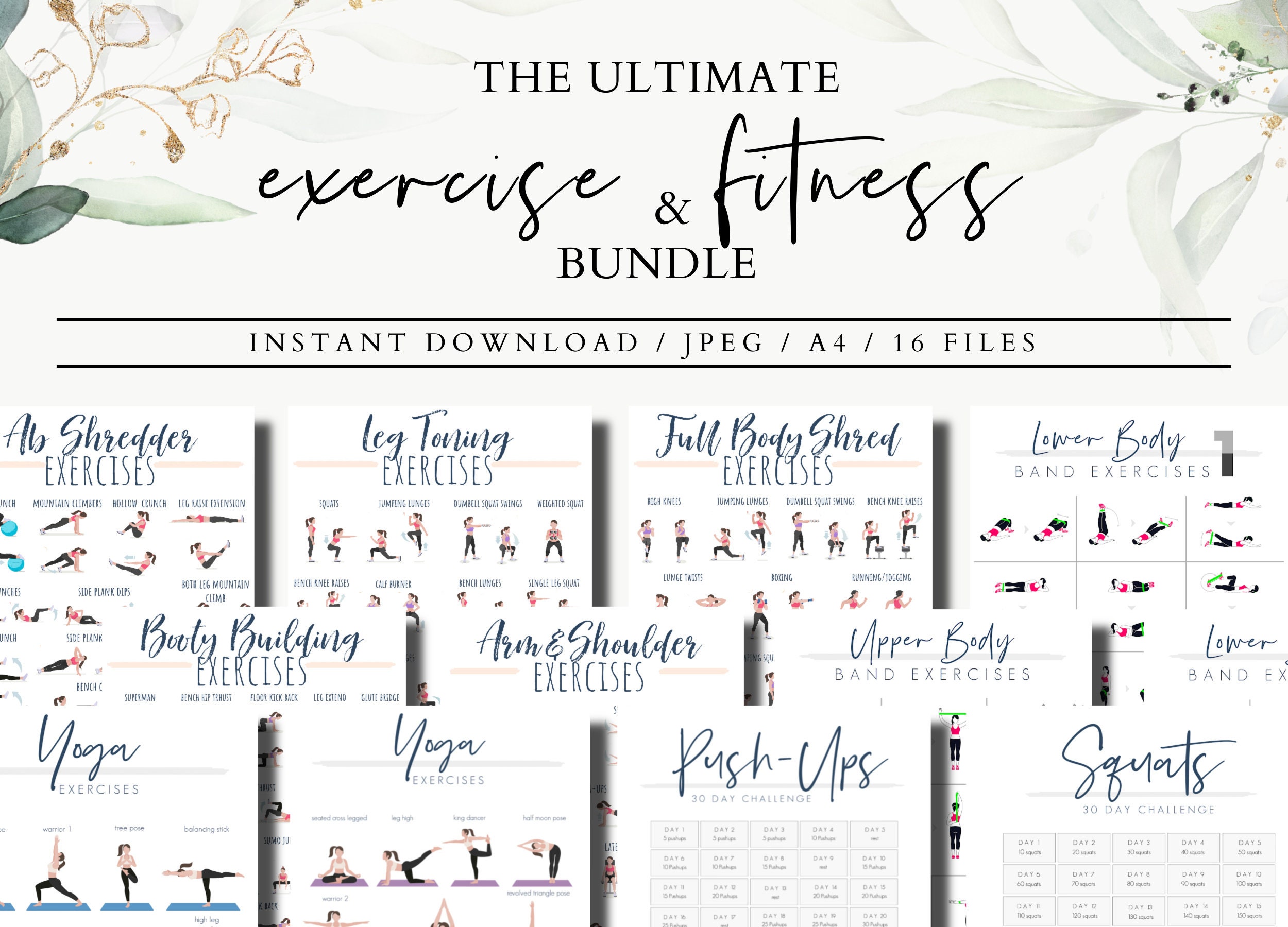 Ultimate Exercise and Fitness Bundle, Body Shred Exercises, Weight-loss ...