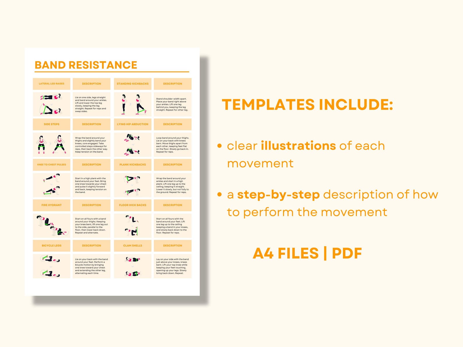 Resistance Band Workout Templates | Strength & Toning Exercises | Full ...