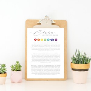 Chakra Meditation Guide and Worksheet, Chakra Alignment DIGITAL ...