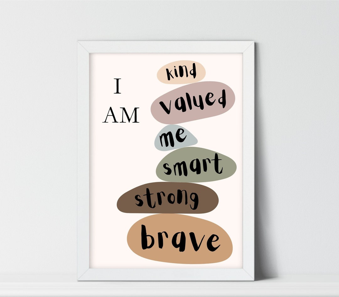 Boho I Am Affirmations Poster, Kids Classroom Empowerment Decor ...