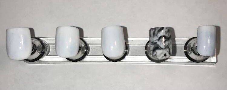 White and Marble Press-on Nails Full Kit Glue and Files - Etsy